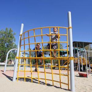 Steel Curved Climbing Wall With Posts | LTC