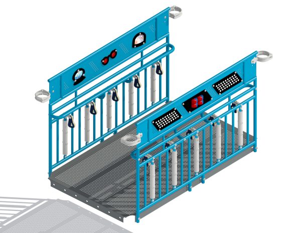 6' Visual and Tactile Sensory Safety Rails with Ramp | LTC